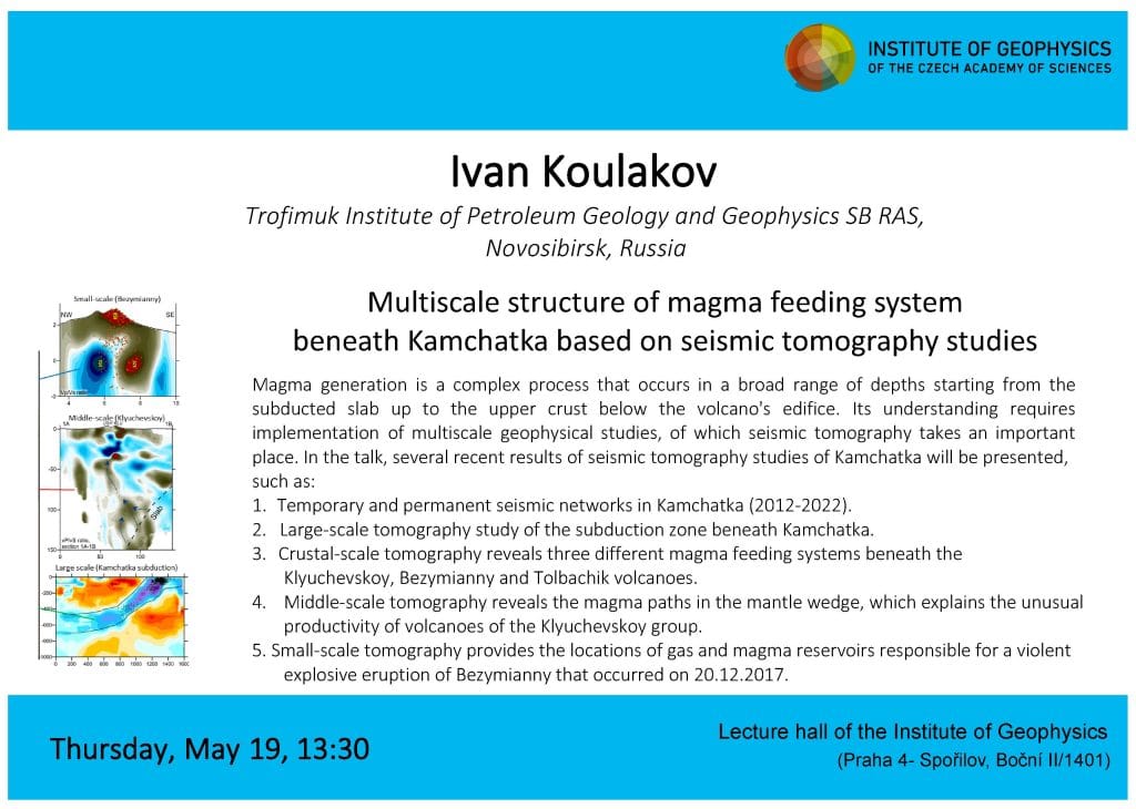 Thursday talks: Ivan Koulakov and Frank Stefani - Geofyzikální ústav ...