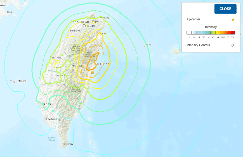 Zemětřesení na Taiwanu - Geofyzikální ústav Akademie věd ČR, v.v.i.